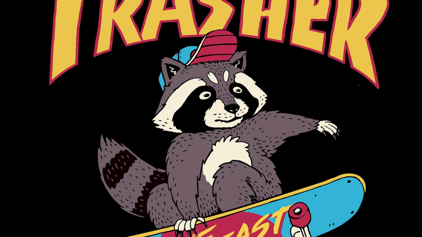 {thrasher 杂志, 图形设计, 海报, 套, t恤 Laptop 壁纸，1366x768 品牌 图片，桌面背景和图片。