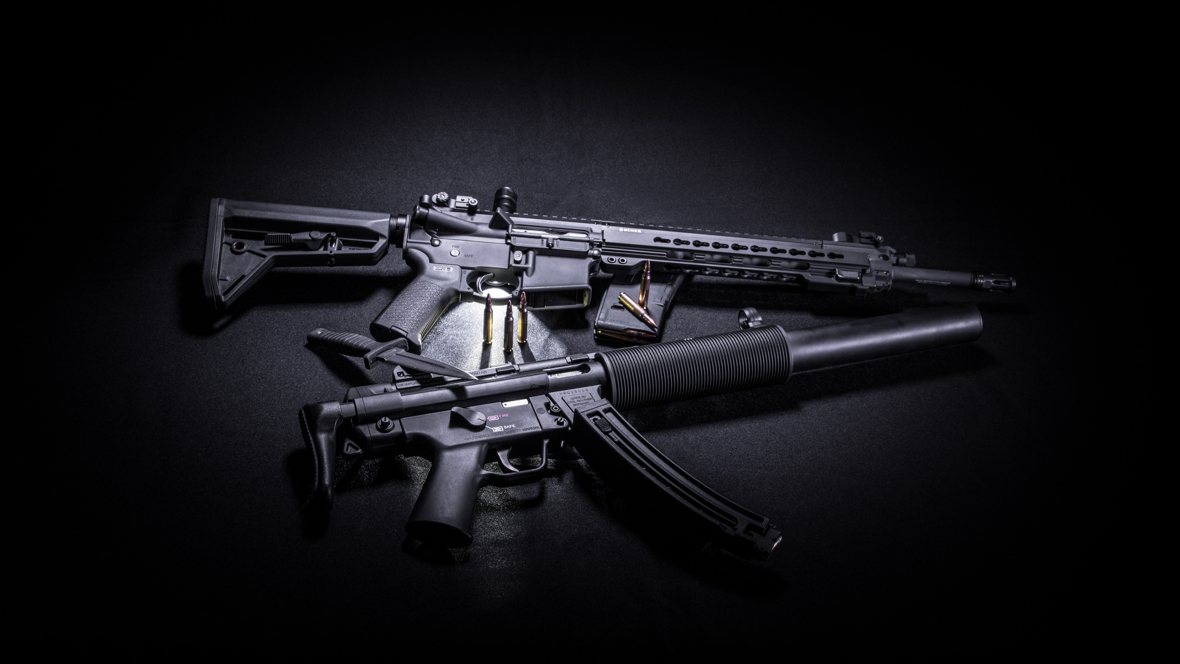 Wallpaper Gun, Firearm, Assault Rifle, Trigger, Gun Barrel, 4K Ultra HD ...