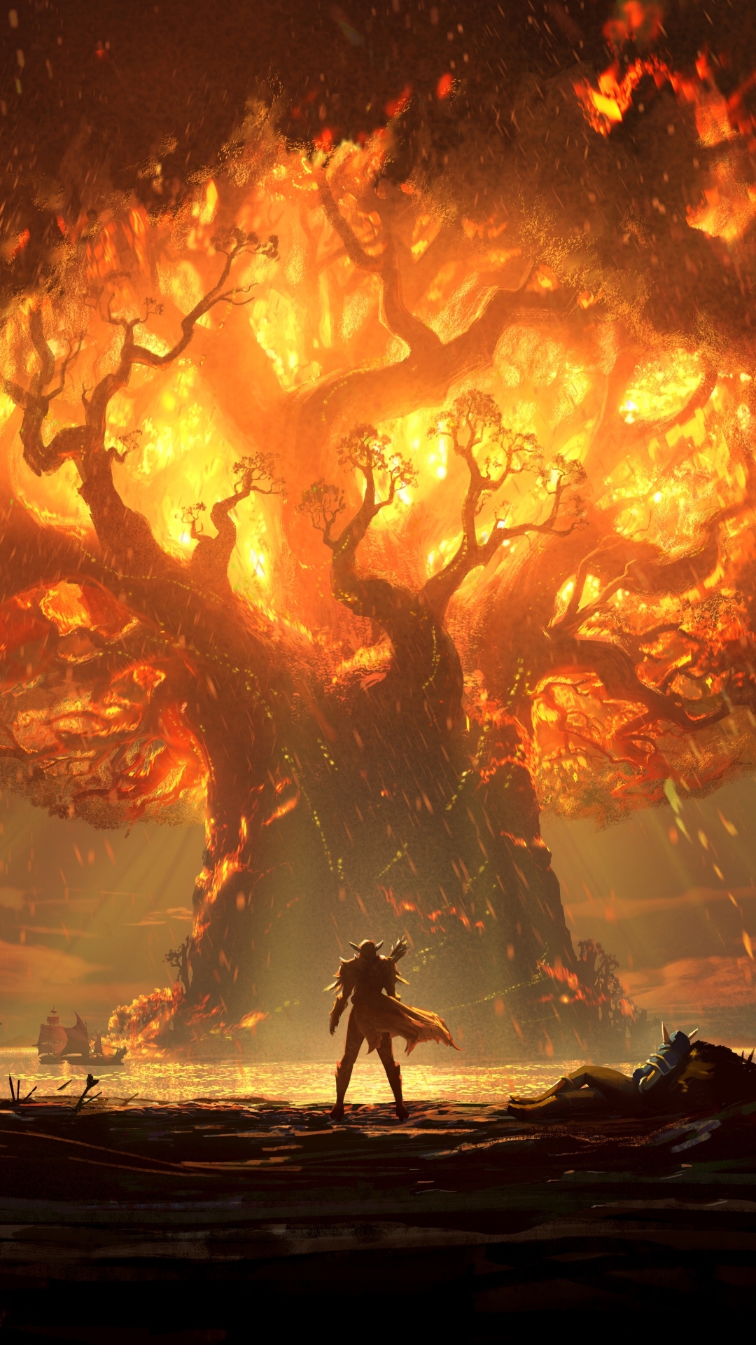 Wallpaper Anime, Cartoon, Fire, Atmosphere, Plant, Background ...