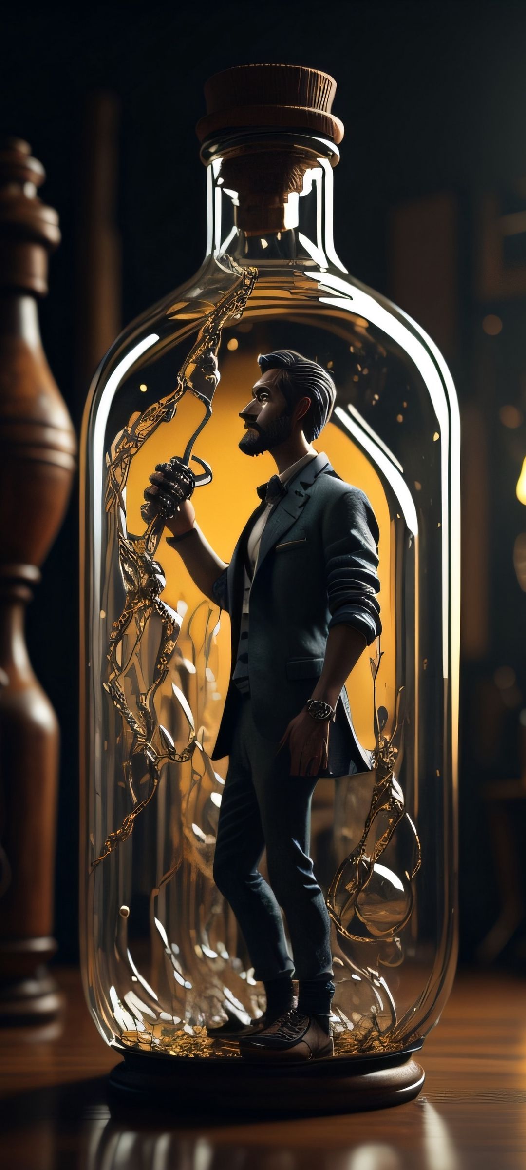 Wallpaper Liqueur, Glass Bottle, Wine, Glass, Unbreakable, Background ...