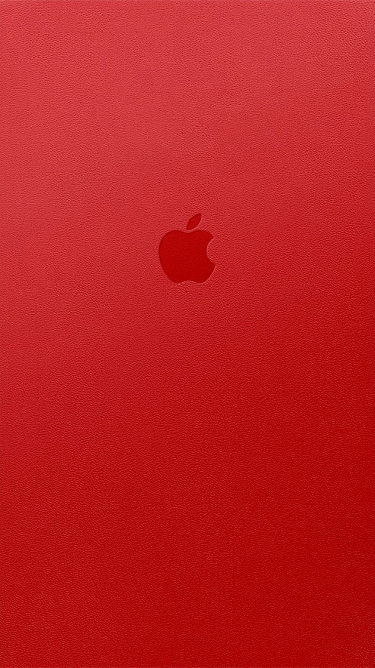Wallpaper Apple Logo on Red Background, Background - Download Free Image