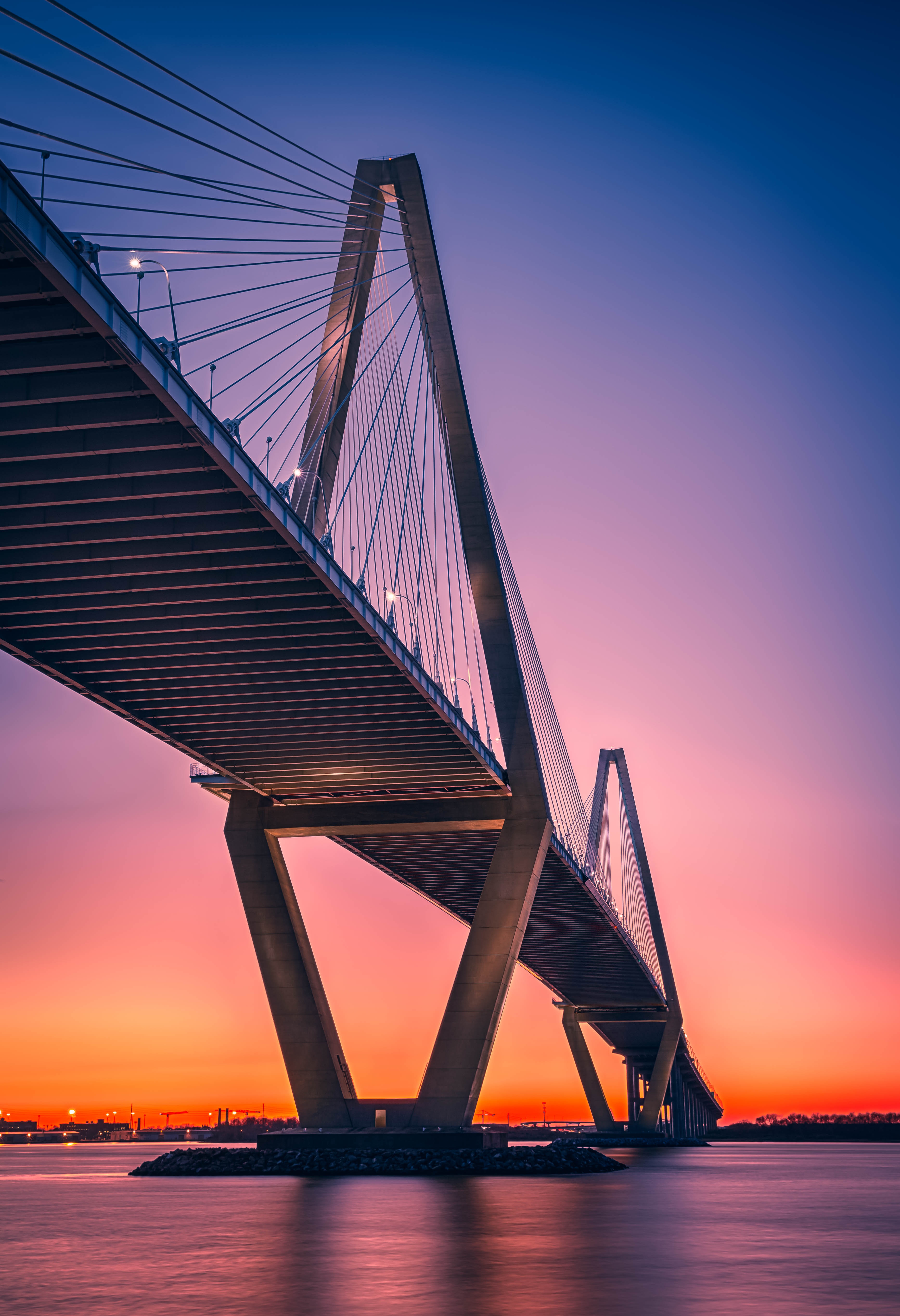 Wallpaper Gray Metal Bridge Under Blue Sky During Daytime, Background ...
