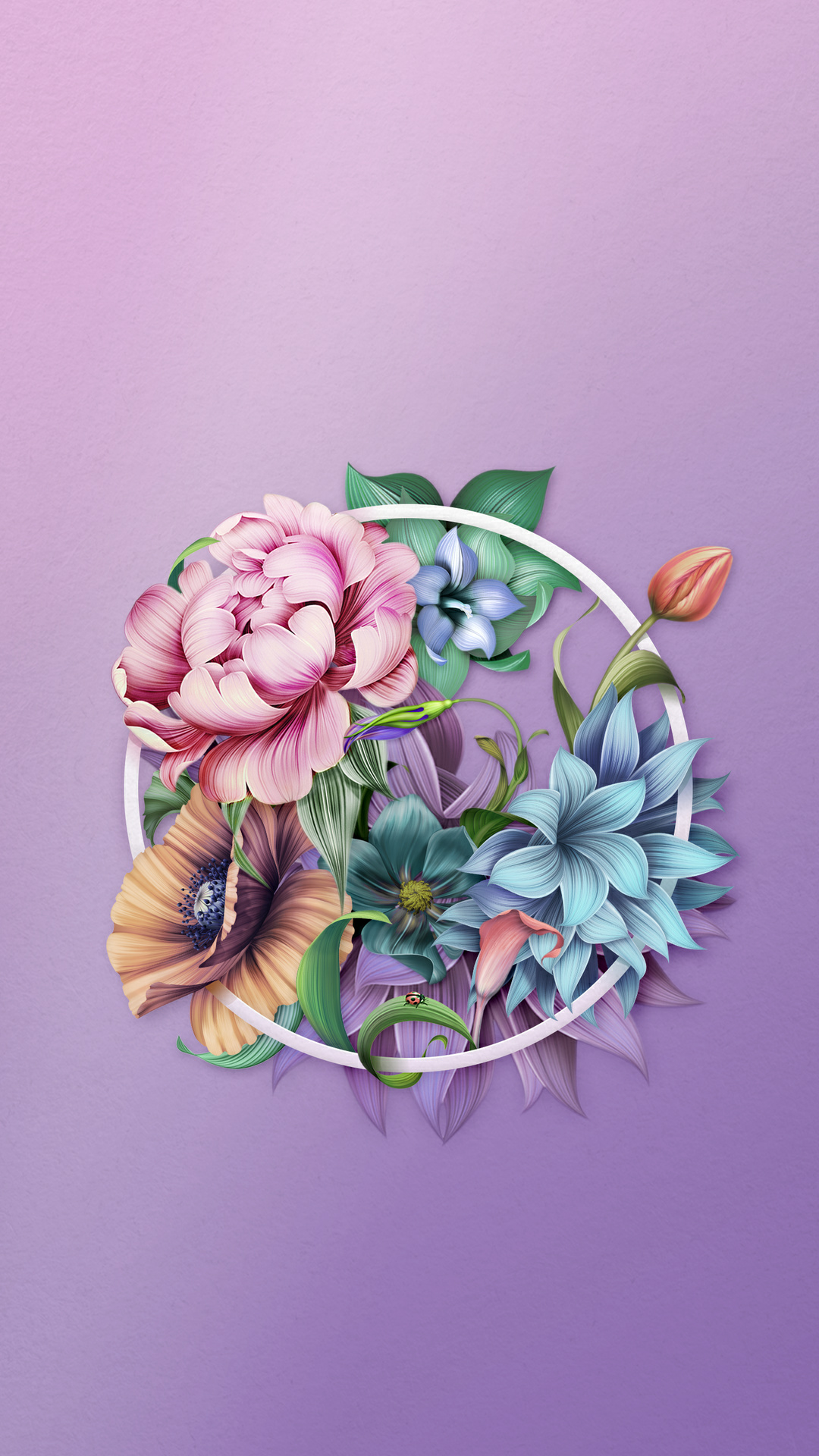 Wallpaper Flora, Flower, Design, Art, Colored, Background - Download ...
