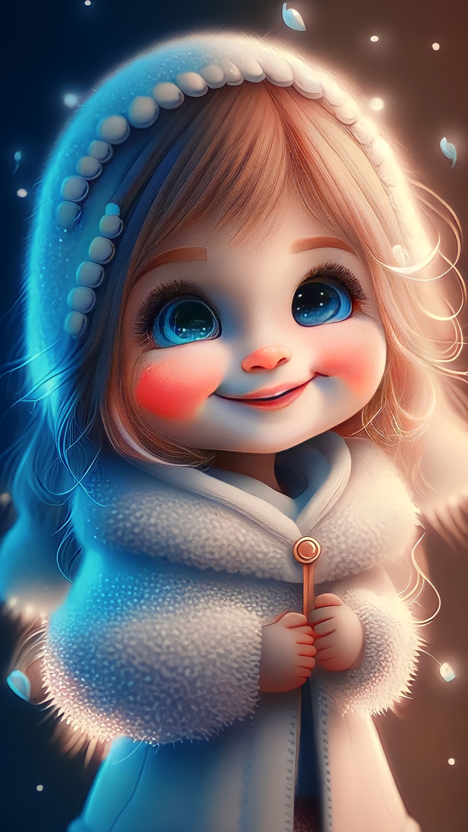 Wallpaper Doll, Nose, Facial Expression, Cartoon, Smile, Background ...