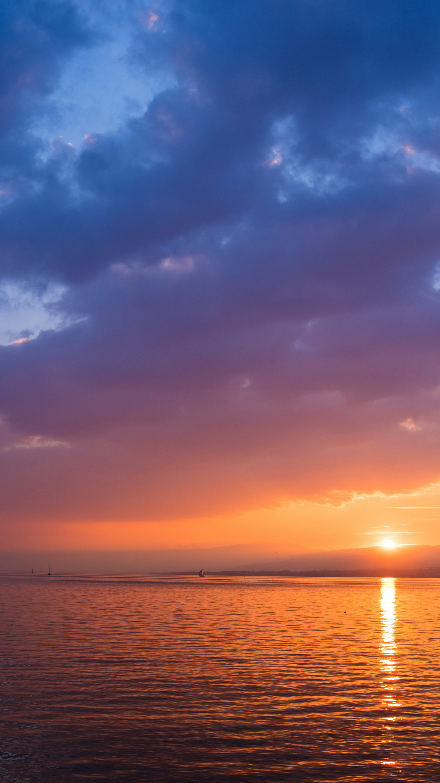 Wallpaper Blue Sunset Sky, Cloud, Sunset, Sky Blue, Blue, Background ...