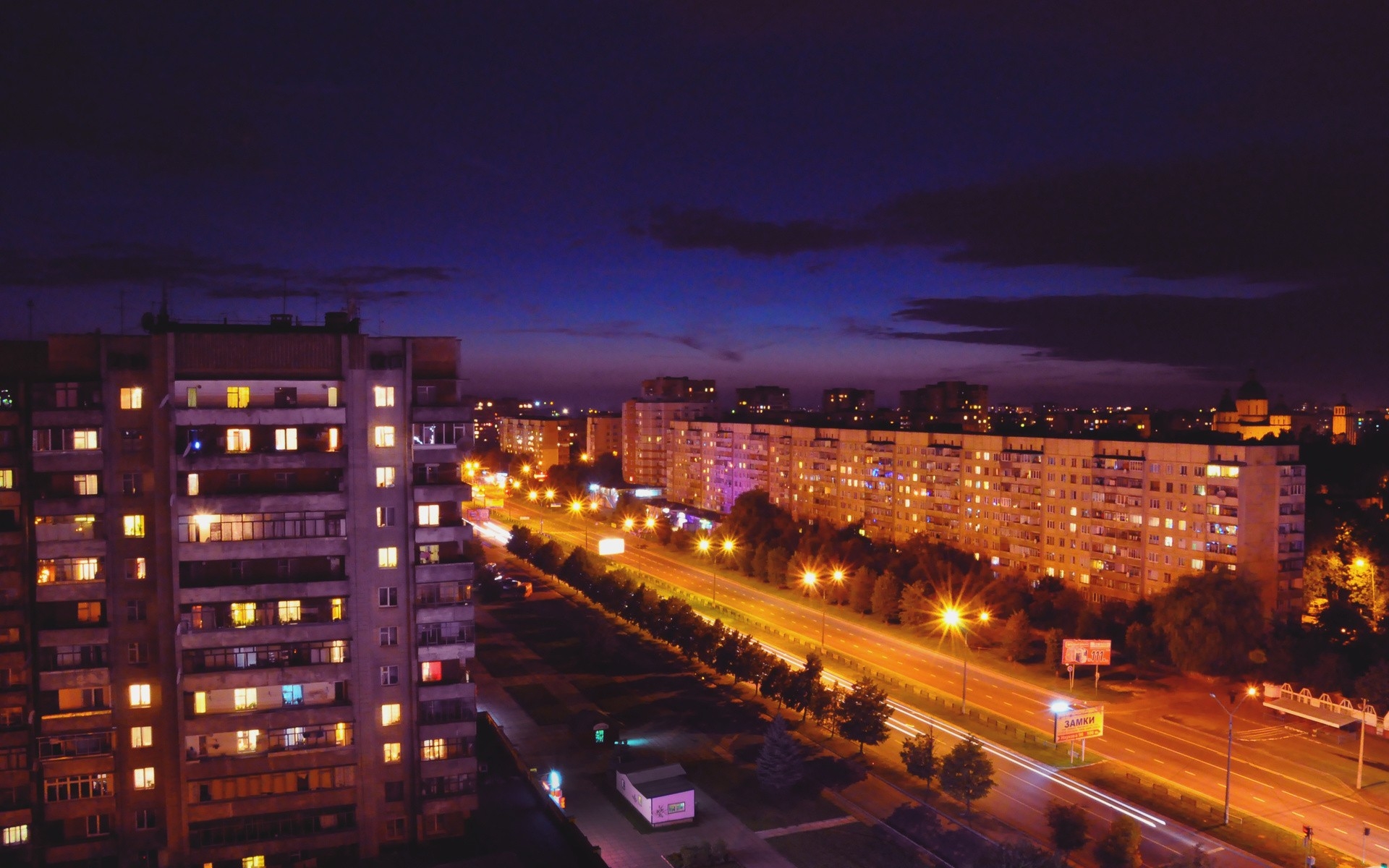 Wallpaper Cars on Road Near High Rise Buildings During Night Time ...