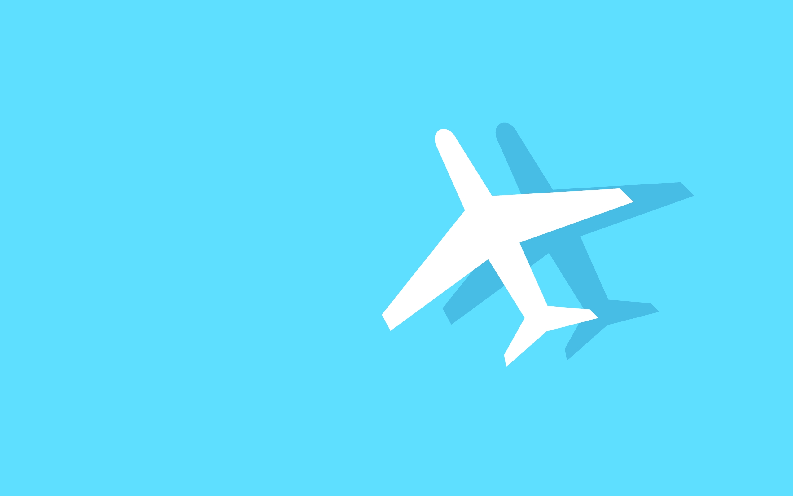 Wallpaper White and Blue Plane on Blue Sky, Background - Download Free ...