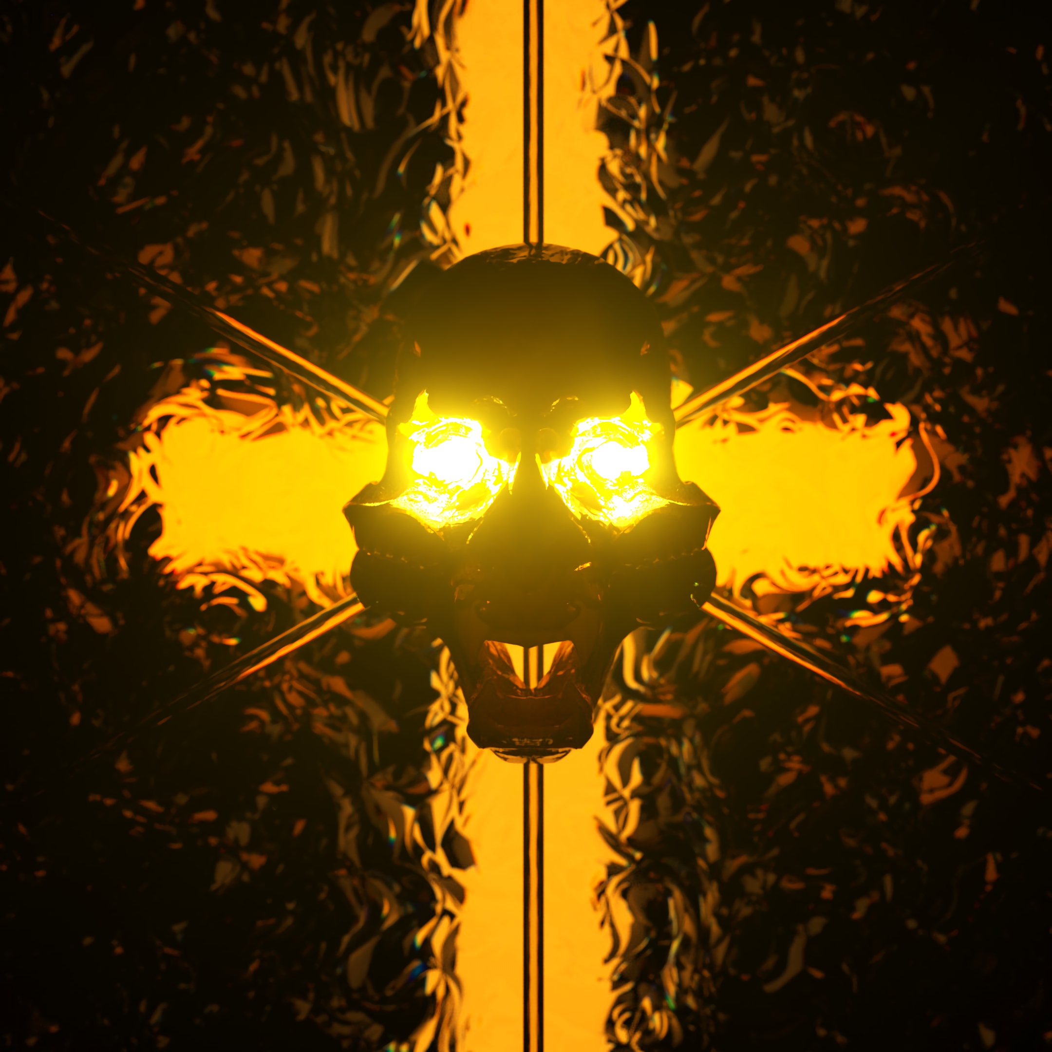 Yellow Skull Wallpaper