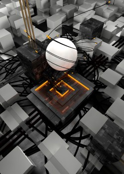 Wallpaper Black and White Building Scale Model, Background - Download ...