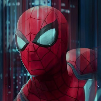 Wallpaper Red Spider Man Costume in Front of Glass Window, Background ...