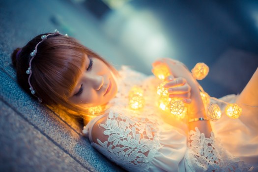 Wallpaper Light, Yellow, Beauty, Fun, Girl, Background - Download Free ...