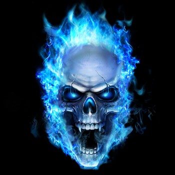 Wallpaper Flaming Skull, Flame, Head, Bone, Jaw, Background - Download ...