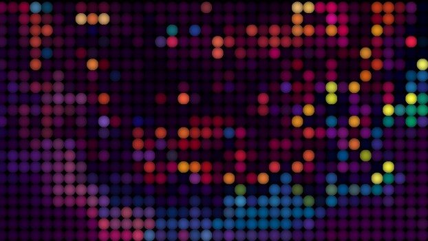 Wallpaper Red Yellow and Blue Polka Dot Illustration, Background ...