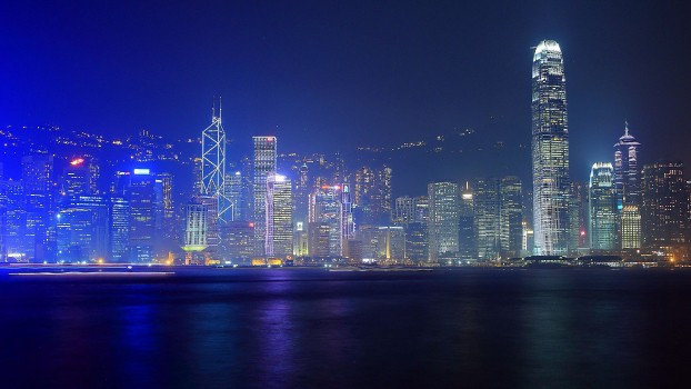 Wallpaper City Skyline During Night Time, Background - Download Free Image