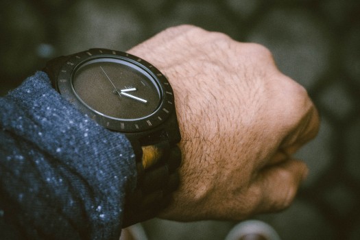 Wallpaper Black Analog Watch at 10 00, Background - Download Free Image