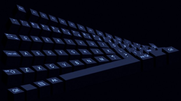 Wallpaper Black Computer Keyboard on Black Surface, Background ...