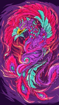Wallpaper Phoenix Bird, Phoenix, Painting, Paint by Number, Art ...