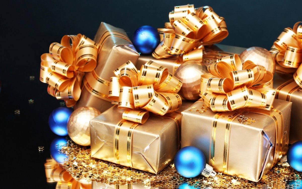 Wallpaper Gift, New Year, Christmas, Background - Download Free Image